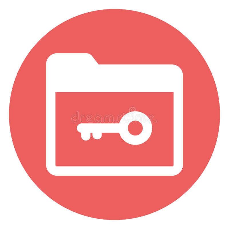 Key Folder Isolated Vector Icon Which Can Easily Modify or Edit Stock ...