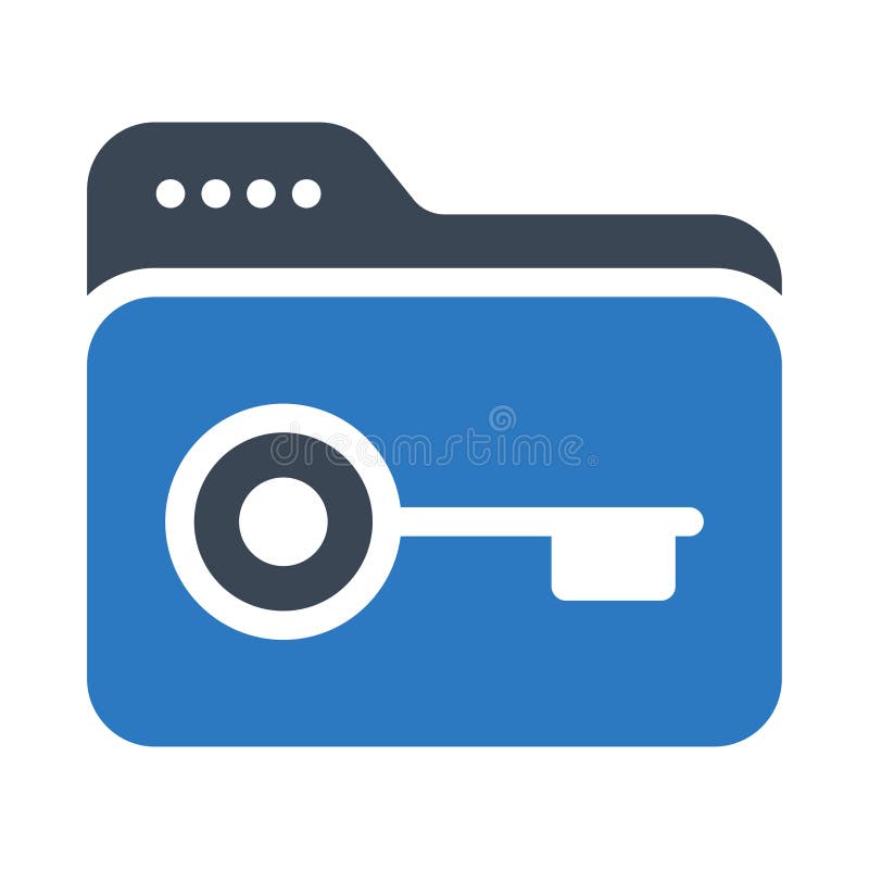 Key Folder Vector Glyph Color Icon Stock Illustration - Illustration of ...