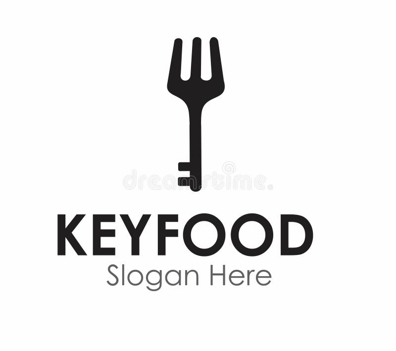 Key Food Logo Design Concept Stock Illustration - Illustration of ...