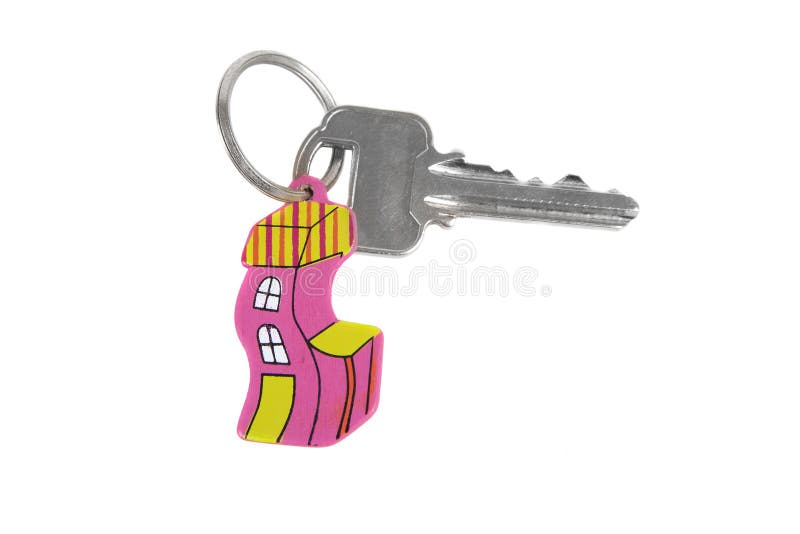 Key with Funny House Key Ring Stock Image - Image of lock, agent: 31190931
