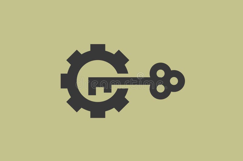Key and gear logo stock vector. Illustration of mechanic - 329229338