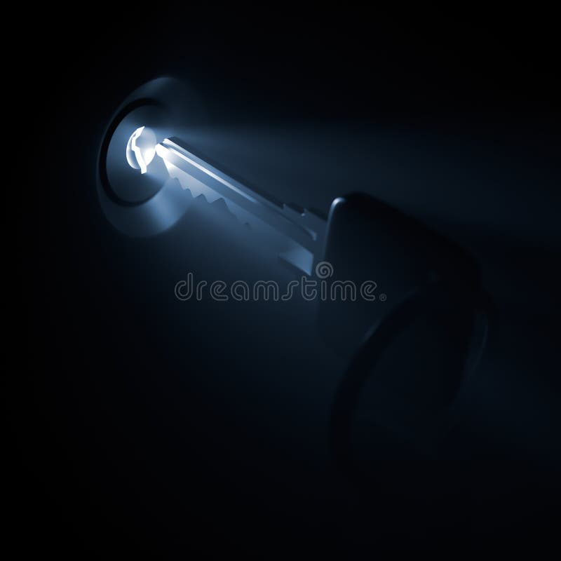 Key and Glowing Keyhole stock image. Image of opening - 35963885