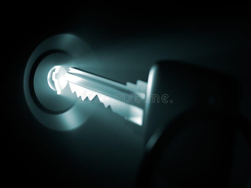 Key and Glowing Keyhole stock photo. Image of keyhole - 36042440