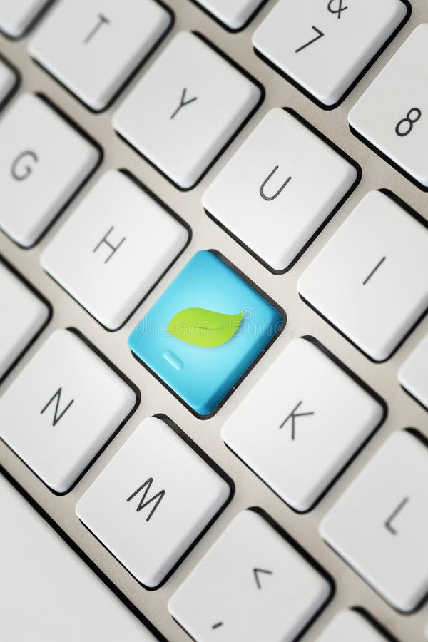 Keyboard - Green Key Solutions Stock Photo - Image of digital, dots ...