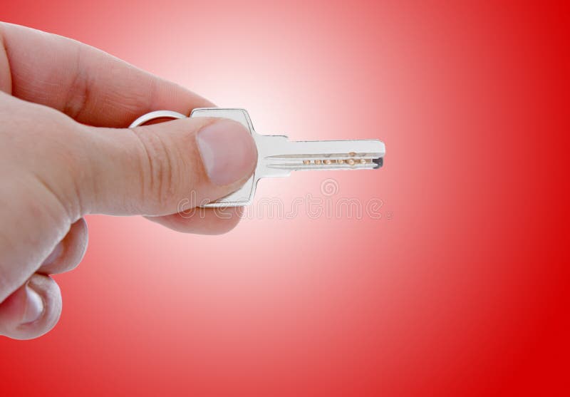 A key in hand stock image. Image of metal, door, ring - 18012757
