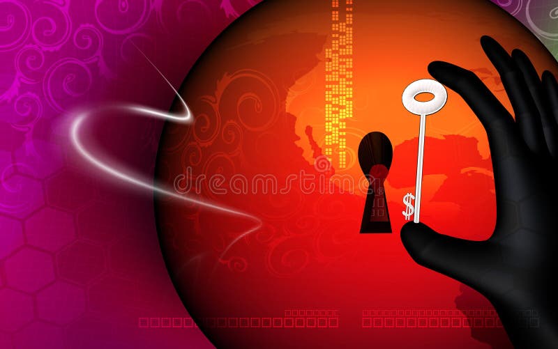 Key and hand stock illustration. Illustration of effects - 7386888