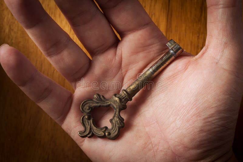Key in hand. stock photo. Image of conceptual, metal - 37264958