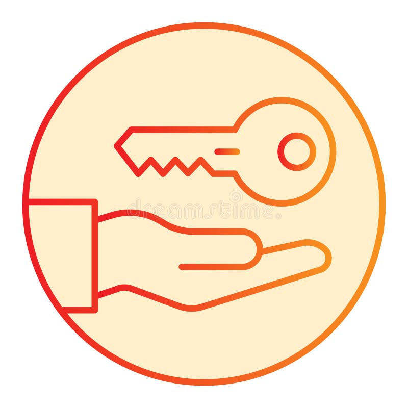 Orange key icon stock vector. Illustration of dimension - 9335832