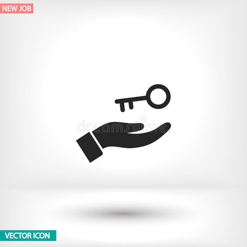 Key in Hand Icon , Lorem Ipsum Flat Design Stock Illustration ...