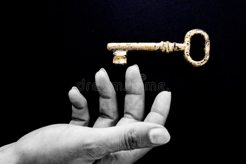 Key in hand unlock stock photo. Image of dream, fortune - 58526540