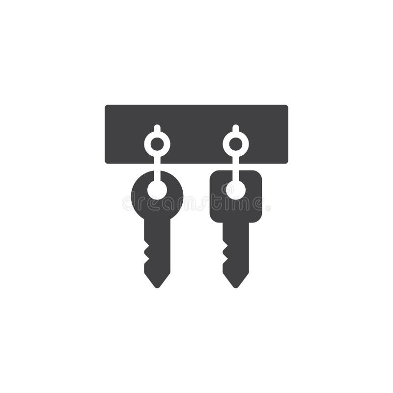 Key hanger vector icon stock vector. Illustration of single - 132999571