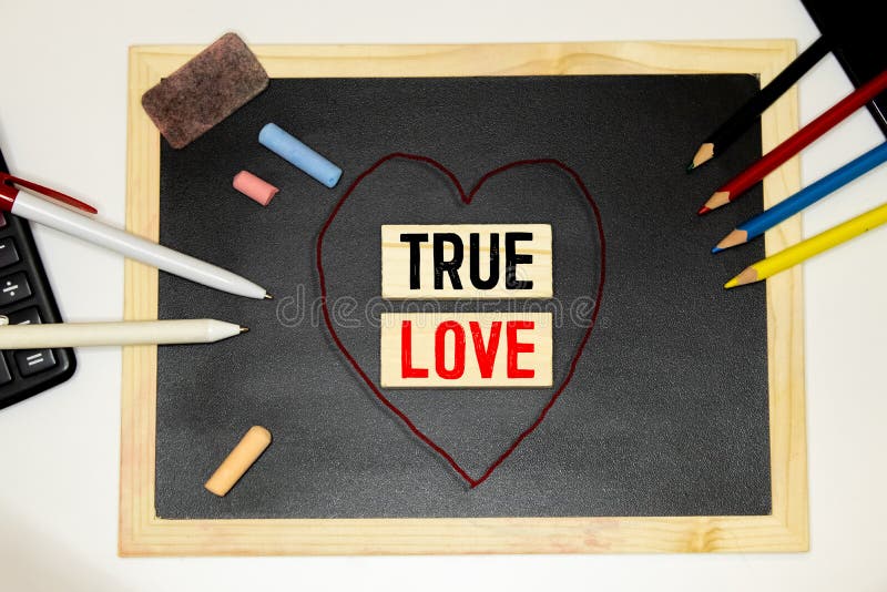 Key and Heart As Symbol of Love with Text True Love Stock Photo - Image ...