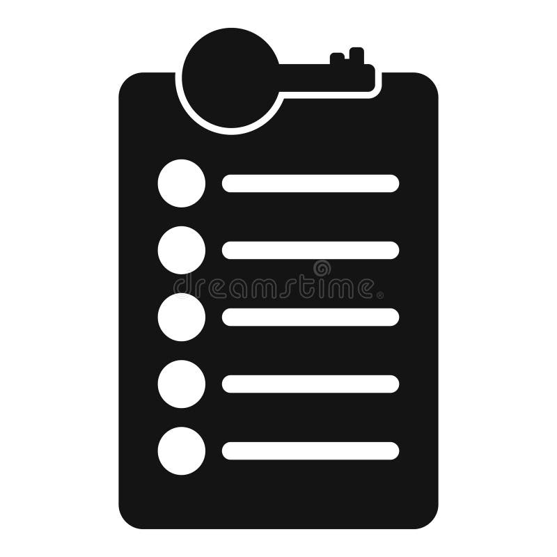 Key Holding Checklist Representing Security Plan and Access Control Stock Illustration ...