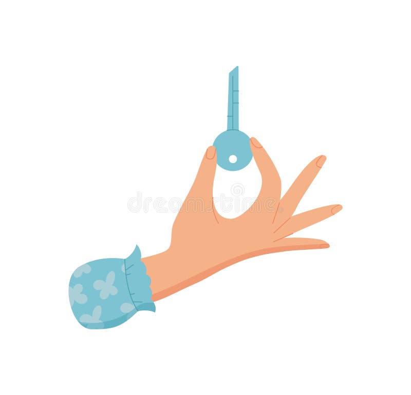 Key Holding Hand Icon stock illustration. Illustration of object ...