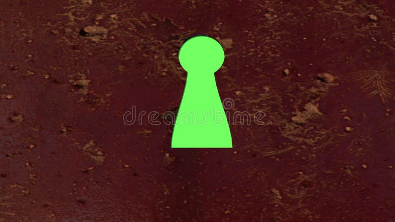 Key Hole with Green Screen from Outside Stock Video - Video of hole ...