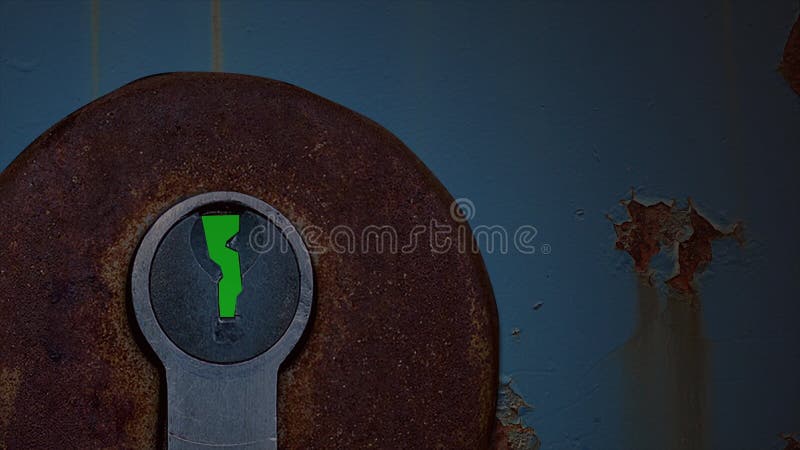Key Hole with Green Screen from Outside Stock Video - Video of hole ...