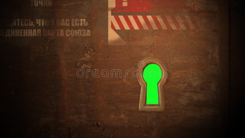 Key Hole with Green Screen from Outside Stock Video - Video of hole ...