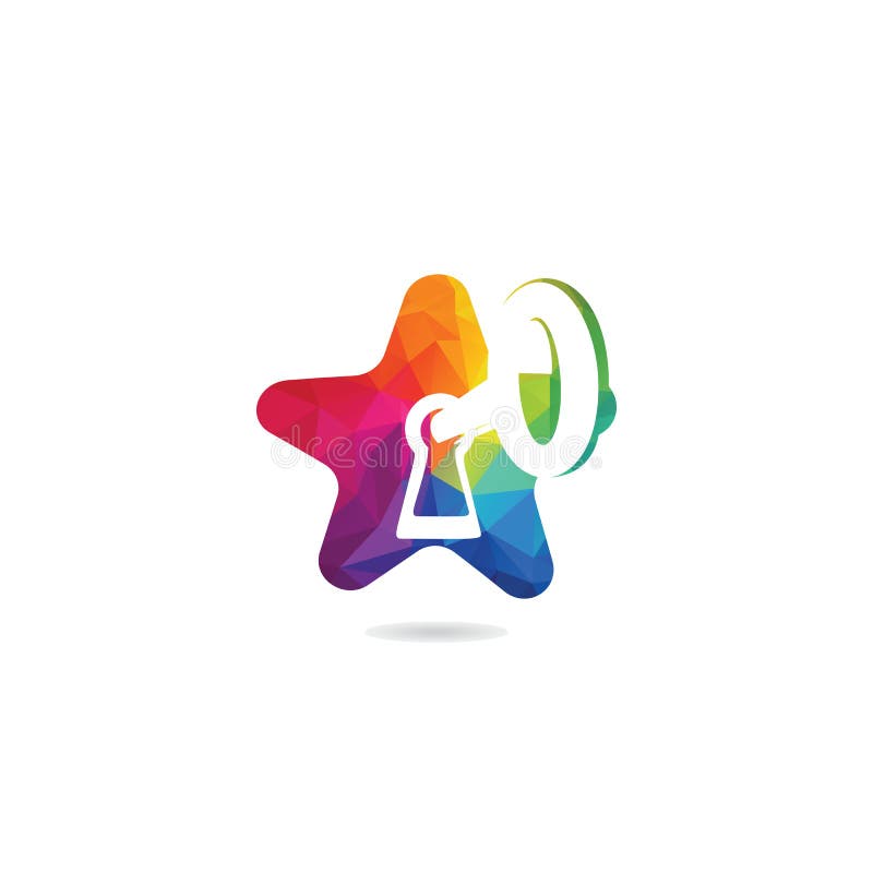 Key Hole with Star Shape Vector Logo Design. Stock Illustration ...