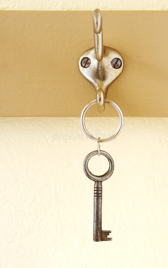 Key on hook stock photo. Image of retro, rust, skeleton - 18026308