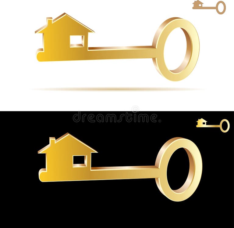 Golden House Key Shape Stock Illustrations – 1,387 Golden House Key ...