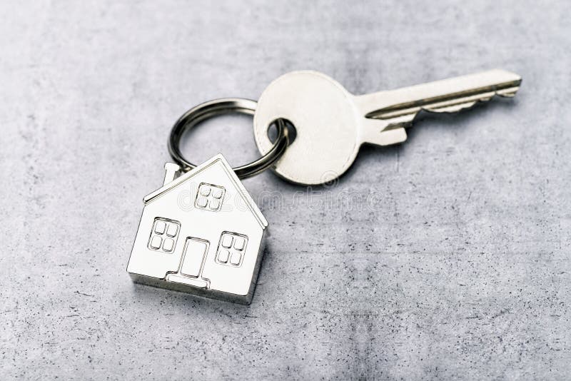 Key with House As a Key Chain Stock Image - Image of building, real ...