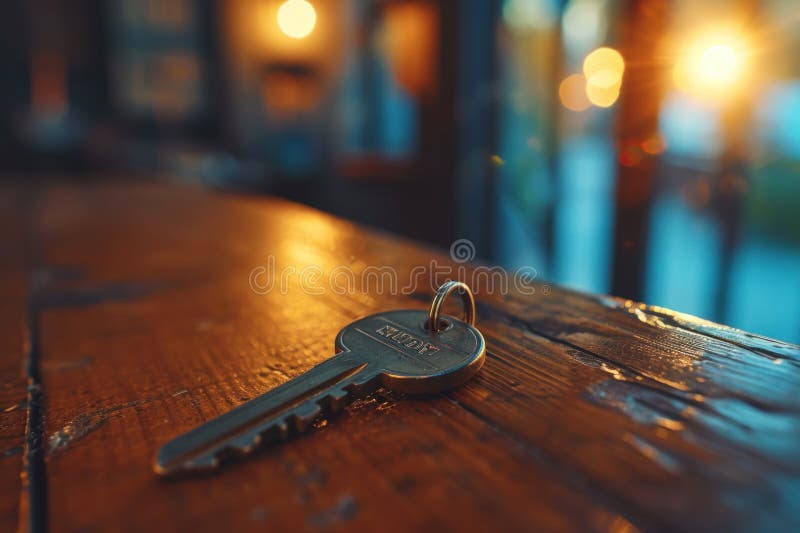 Key of House Keys on Table in Kitchen Stock Illustration - Illustration ...