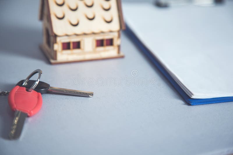 Key with House Model and Document Stock Photo - Image of house, buying ...