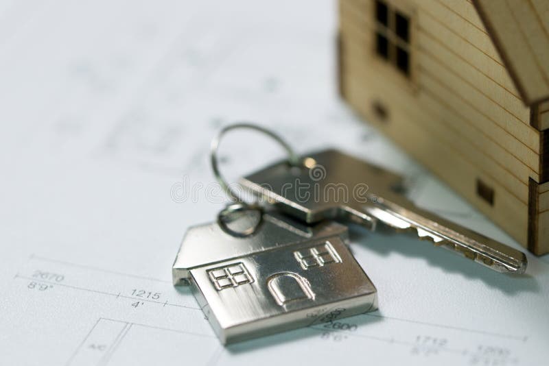 Key with house plan stock image. Image of plan, dream - 109600149