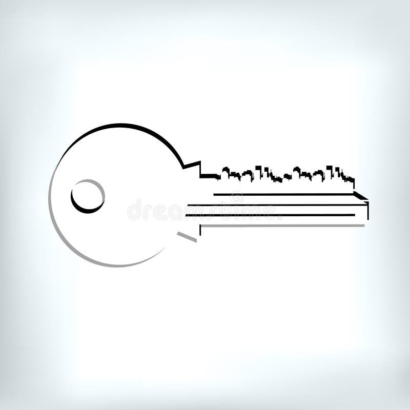 Key House Vector Symbol Door Lock Stock Vector - Illustration of open ...