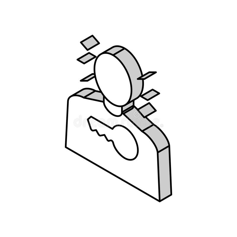 Key for Human Communication Isometric Icon Vector Illustration Stock ...