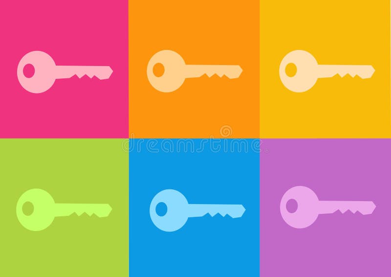 Lock and key icon stock vector. Illustration of light - 10357423