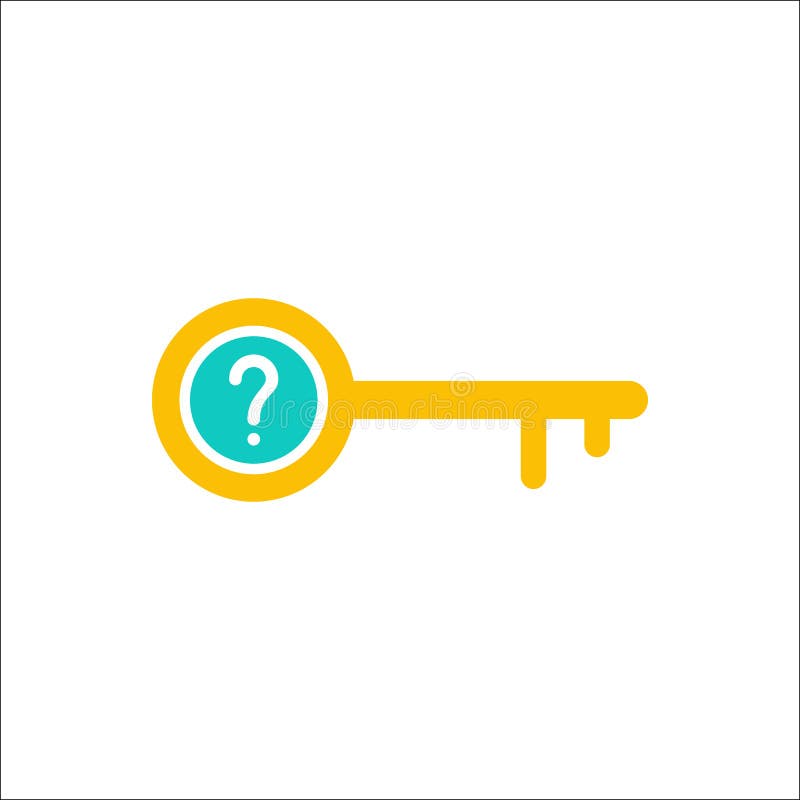 Key Icon, Access, Lock, Locked, Security Icon with Question Mark. Key ...