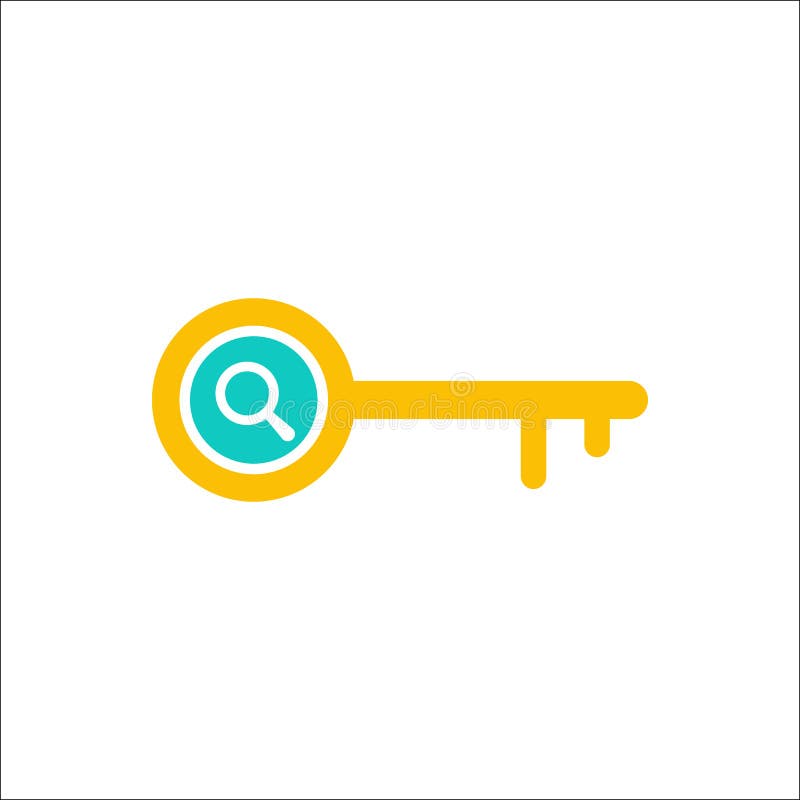 Key Icon, Access, Lock, Locked, Security Icon with Research Sign. Key ...