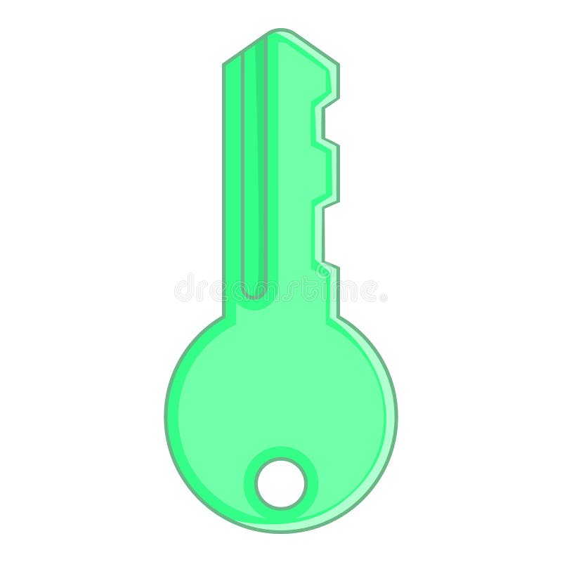 Key icon, cartoon style stock vector. Illustration of object - 79886113