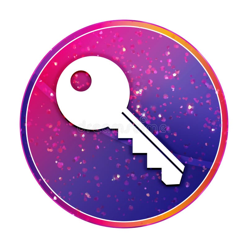 Key Icon Creative Trendy Colorful Round Button Illustration Stock ...