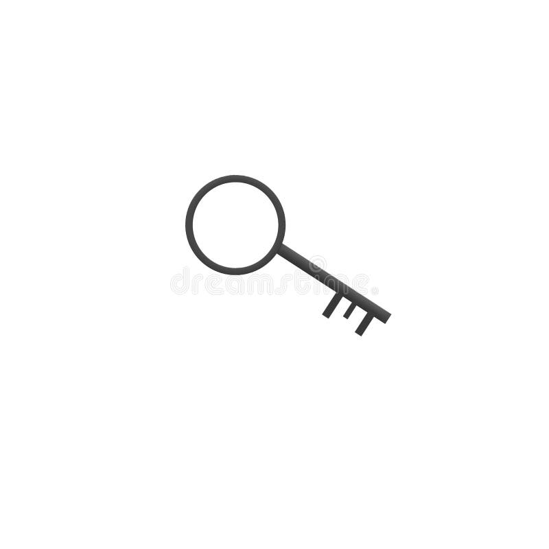 Key Icon Design in White Background Stock Illustration - Illustration ...
