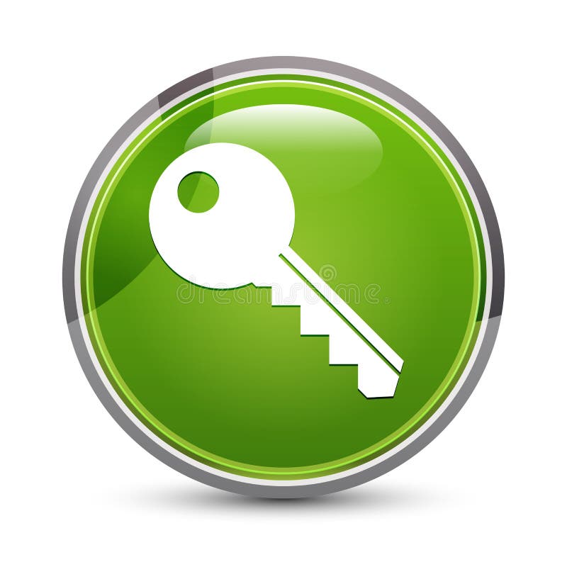 Key Icon Elegant Green Round Button Vector Illustration Stock Vector ...