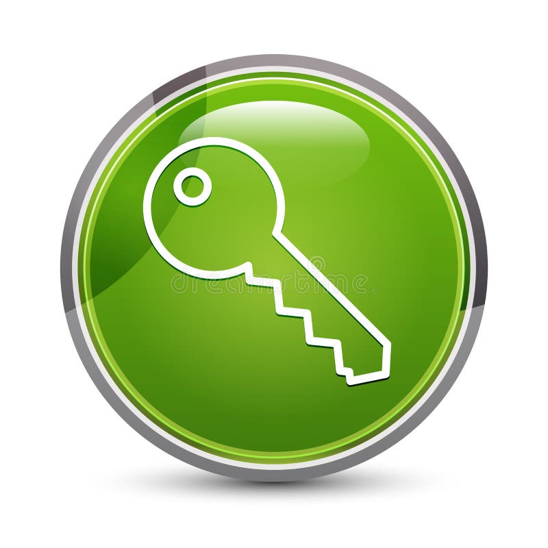 Key Icon Elegant Green Round Button Vector Illustration Stock Vector ...