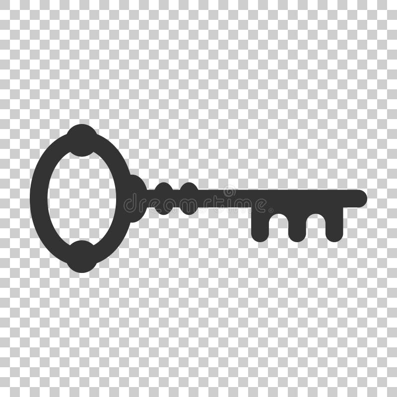 Key Icon In Flat Style. Access Login Vector Illustration On Isolated ...