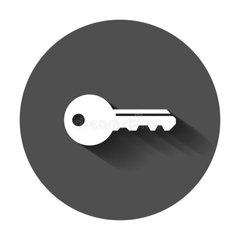 Key Icon in Flat Style. Access Login Vector Illustration with Lo Stock ...