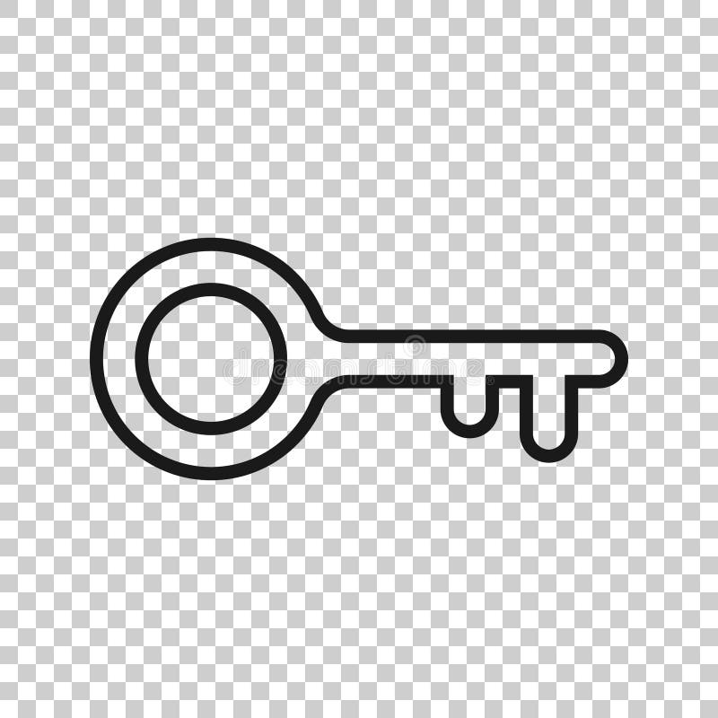 Key Icon in Flat Style. Password Vector Illustration on White Isolated ...