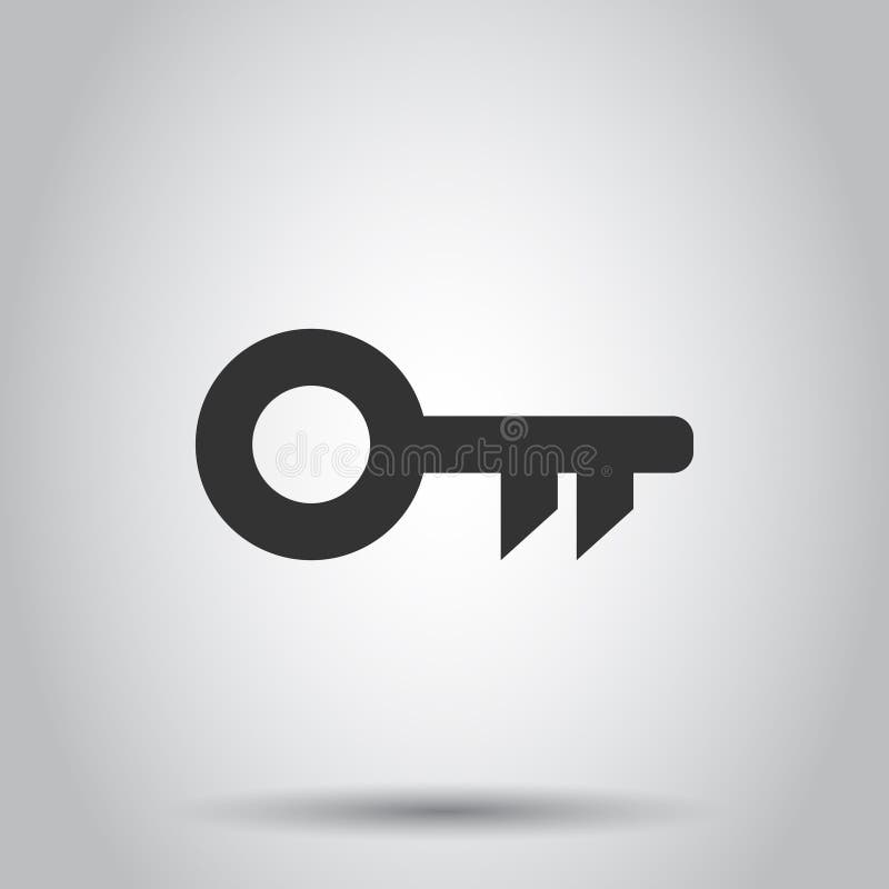 Key Icon in Flat Style. Password Vector Illustration on White Isolated ...