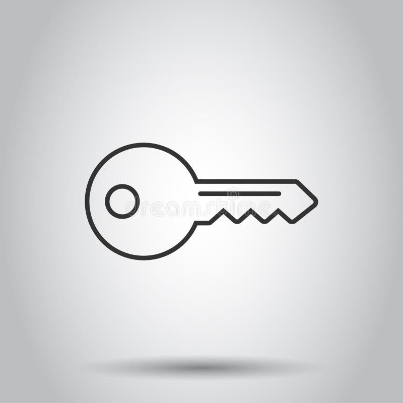 Key Icon in Flat Style. Password Vector Illustration on White Isolated ...
