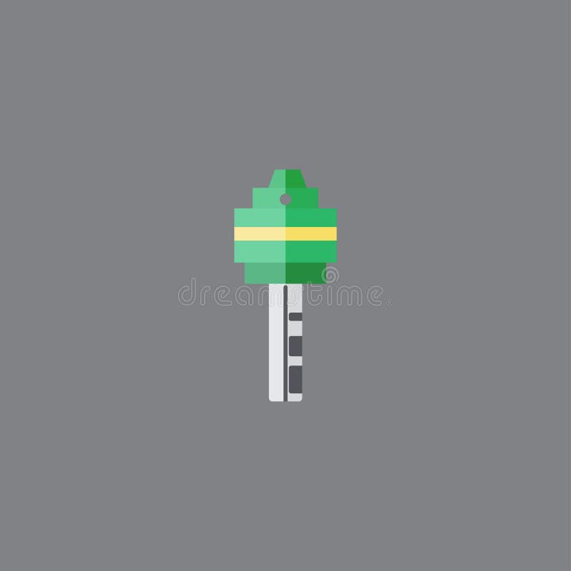 Key Icon Flat Style Green Color. Vector. Illustration. Stock Vector ...