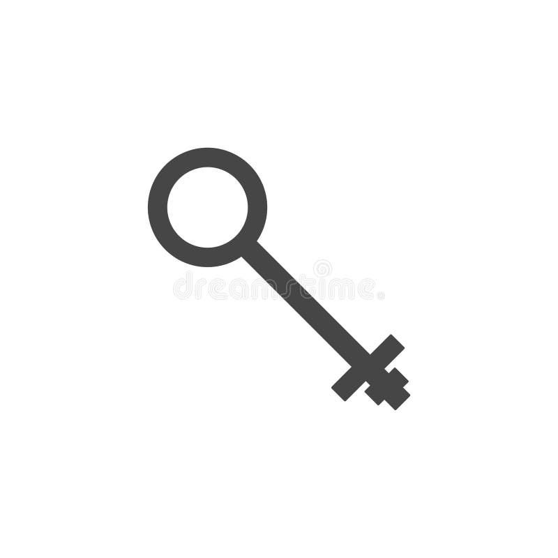 Key Icon, Key Icon in Flat Style Stock Vector - Illustration of icon ...
