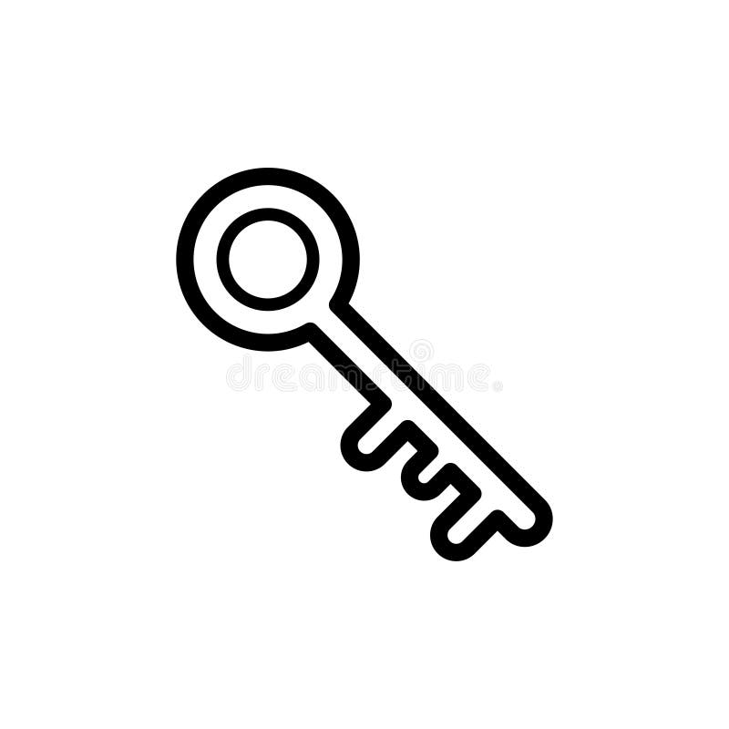 Key Icon Flat Vector Template Design Trendy Stock Vector - Illustration ...