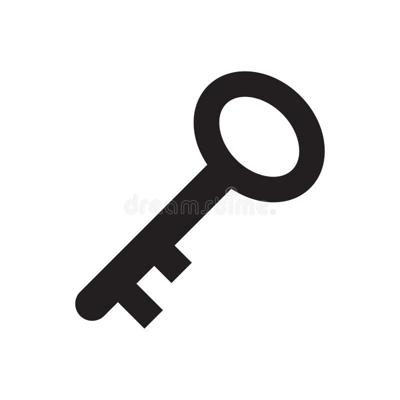 Key Icon Flat Vector Template Design Trendy Stock Vector - Illustration ...