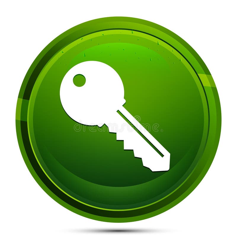 Key Icon Glassy Green Round Button Illustration Stock Vector ...