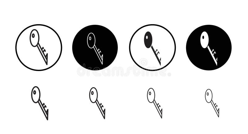 Key Icon Isolated Flat Vector in Outline Stock Vector - Illustration of ...