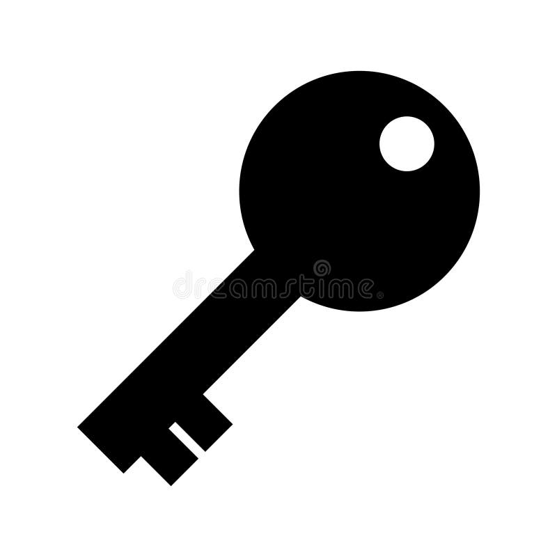 Key icon stock vector. Illustration of button, computer - 277933280